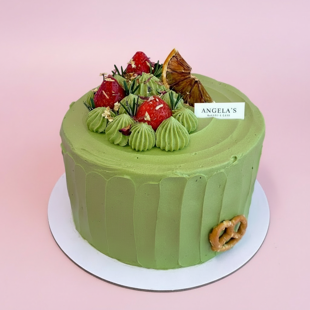 Matcha Strawberry Cake – Angela's Bakery